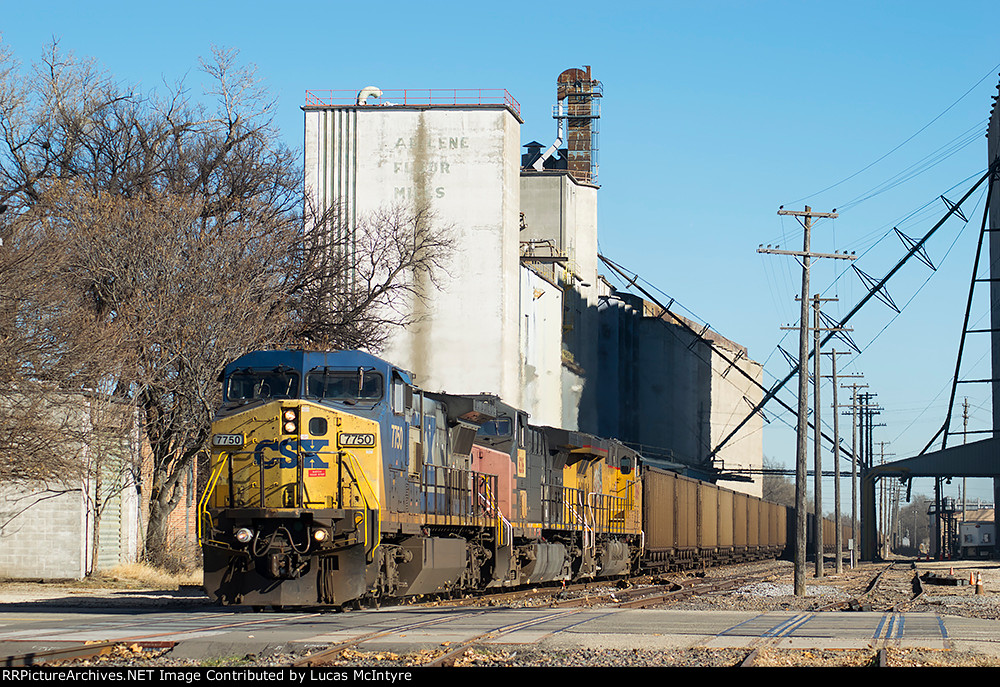 CSXT 7750 westbound UP empty coal train